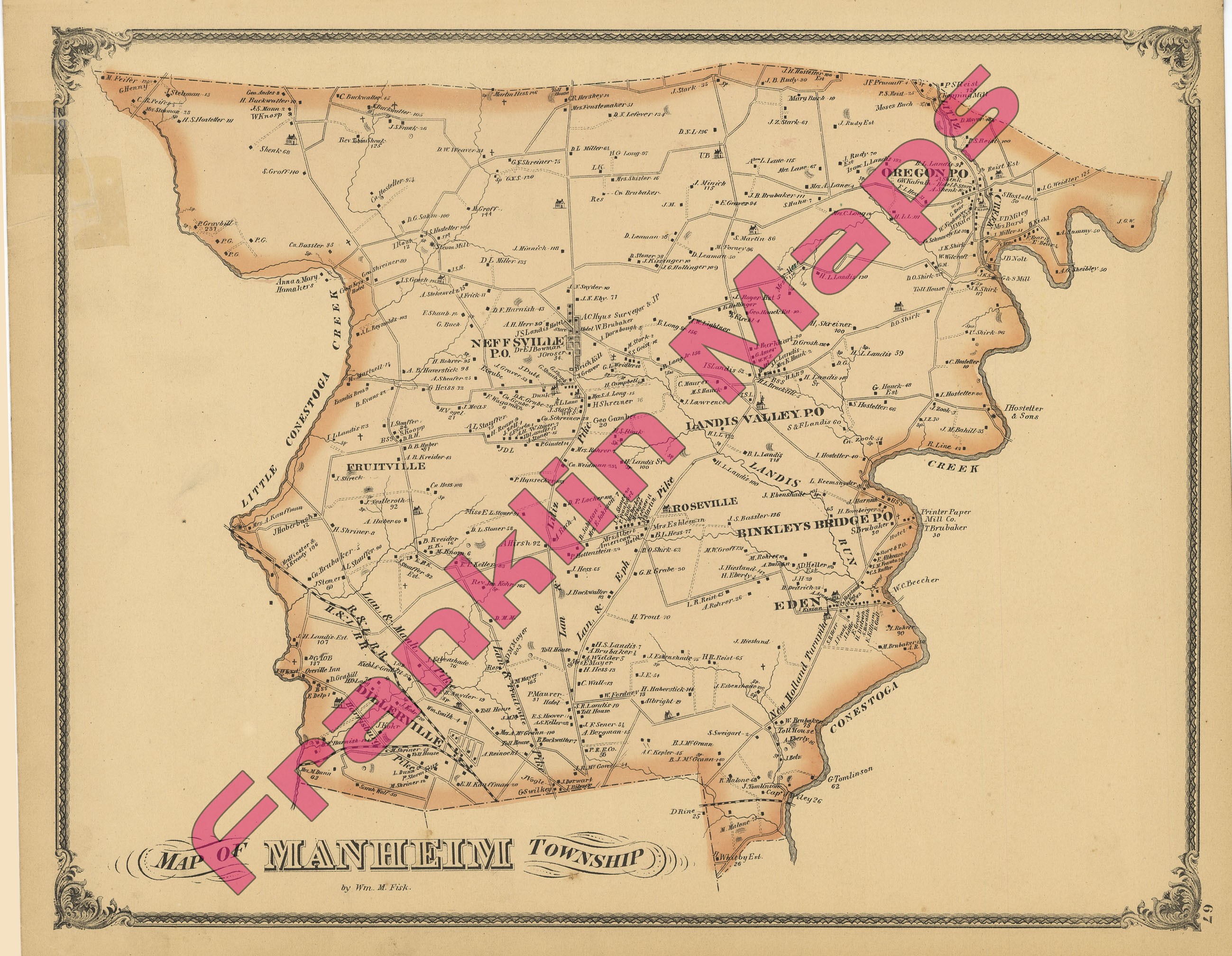 Andy's Antique Maps -1875 Lancaster County
