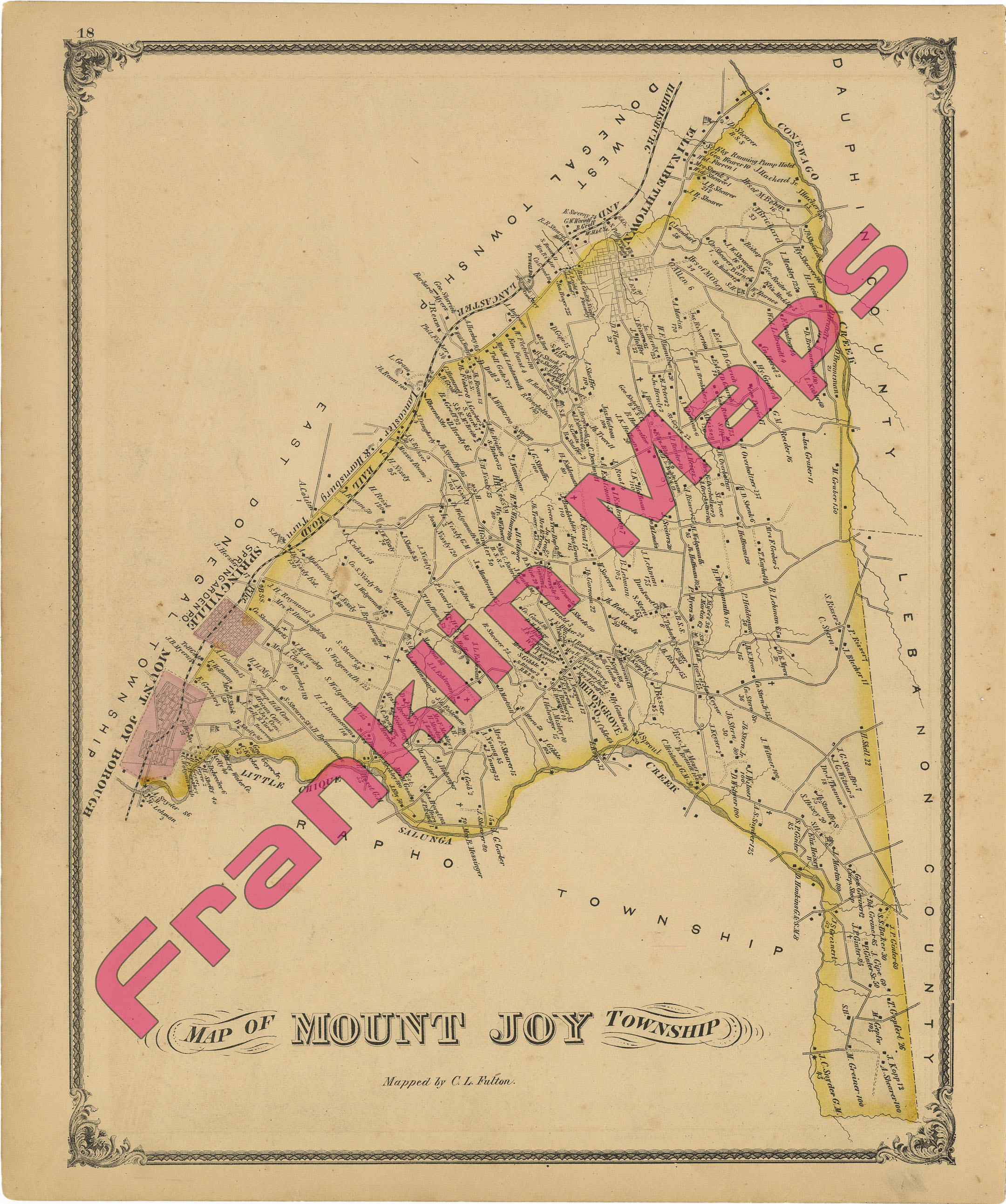 Andy's Antique Maps -1875 Lancaster County