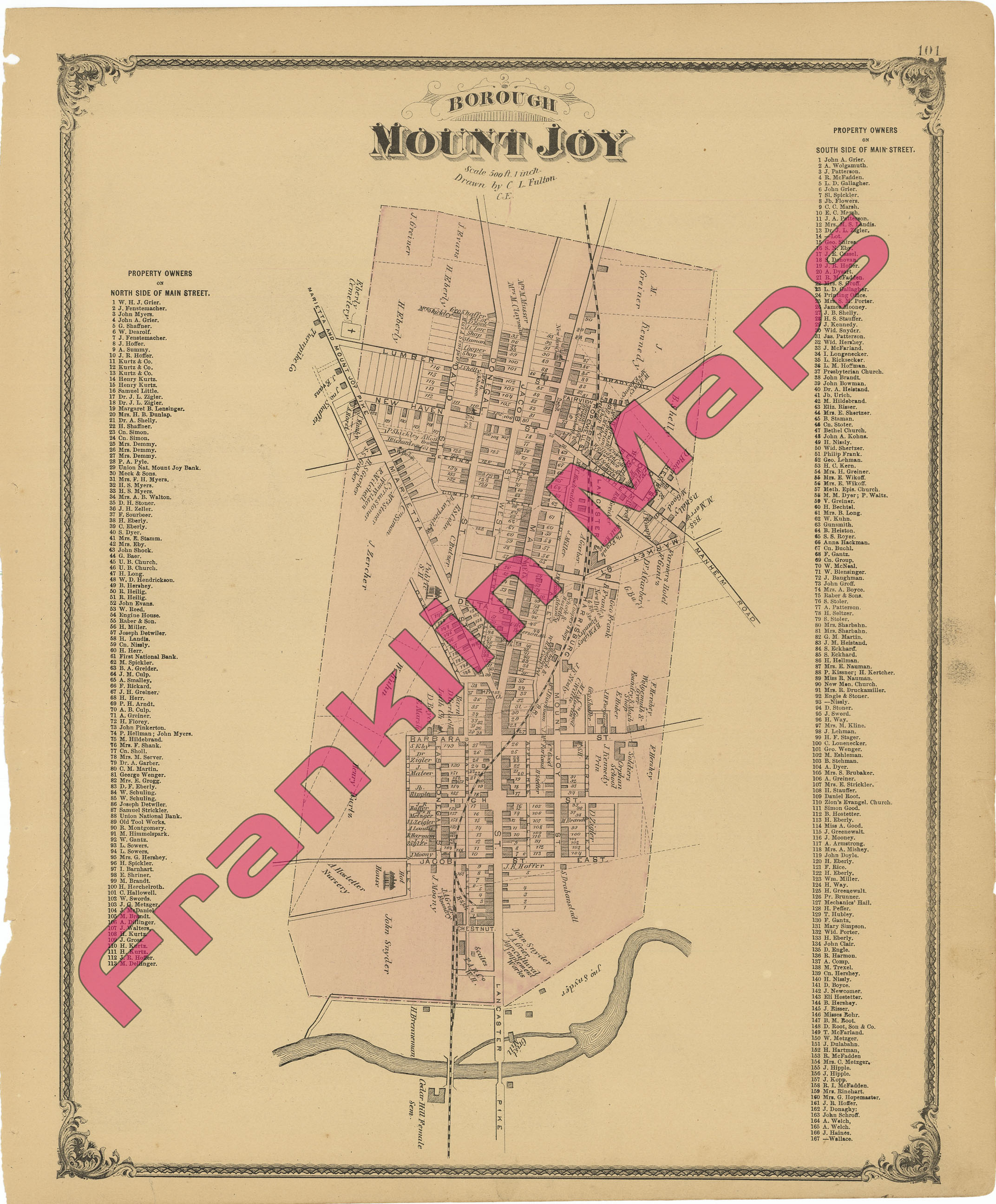 Andy's Antique Maps -1875 Lancaster County